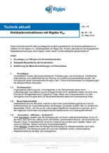 Technisches Infomaterial im Bereich Trockenbau | Rigips